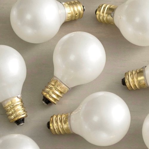 Replacement Globe Light Bulb, G30, 5W/130V, E12 Base, Pearl, 25 Pack ...