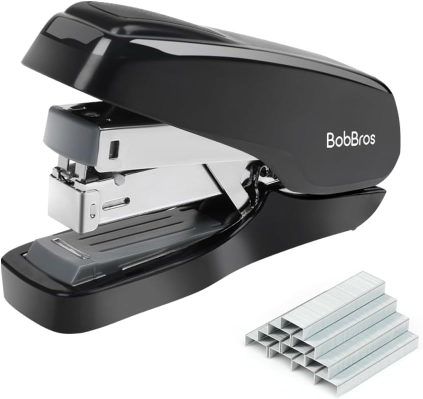 BobBros Effortless Metal Stapler, Heavy-Duty Desktop Stapler with 60% ...