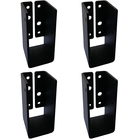 Amazon.com: 8 Pack 2x4 Black Joist Hanger U Shaped Concealed Flanges ...