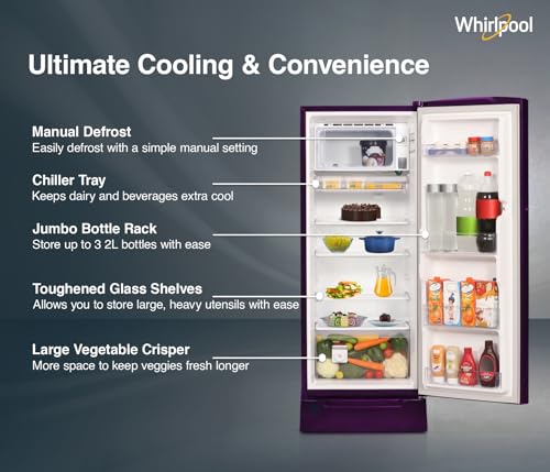 Whirlpool 192 L 4 Star Direct Cool Single Door Refrigerator with ...