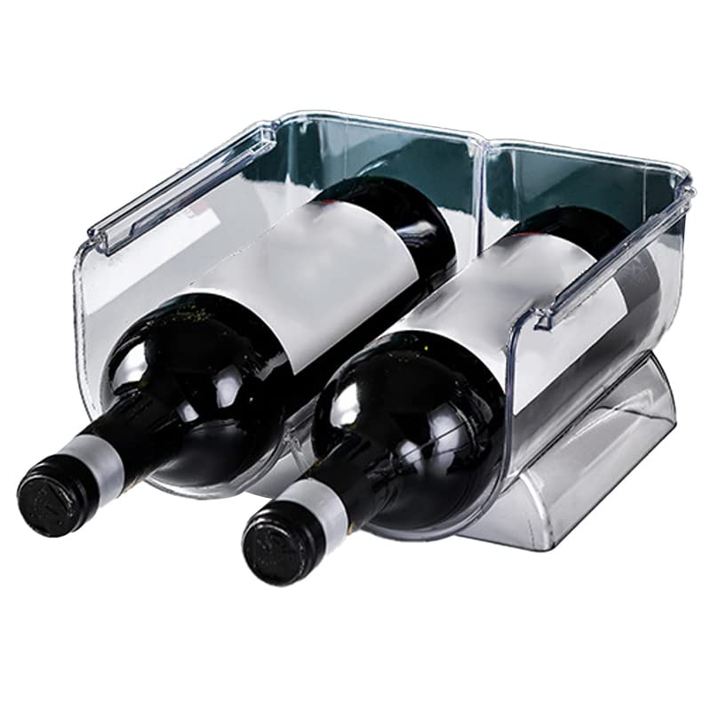 Amazon.com: Plastic Wine Bottle Organizer for Refrigerator, Stackable ...