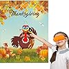 Amazon.com: GEGEWOO Pin The Hat on The Turkey Thanksgiving Party Game ...
