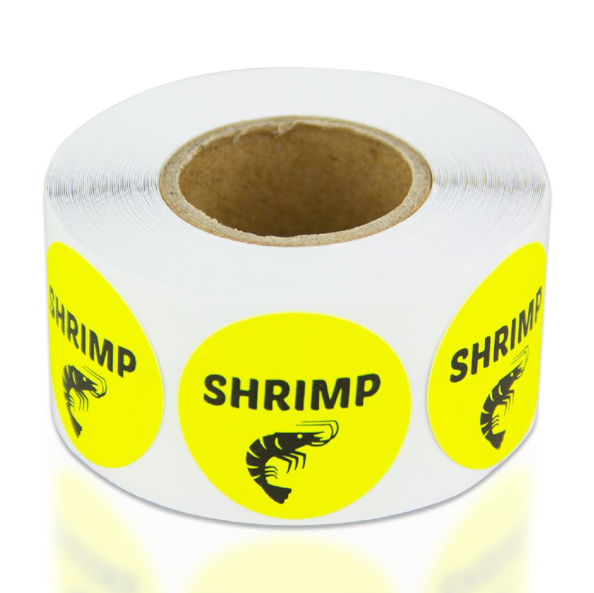 Snapklik.com : Shrimp Stickers - 1 Inch Round Circle Shrimp Food Labels ...