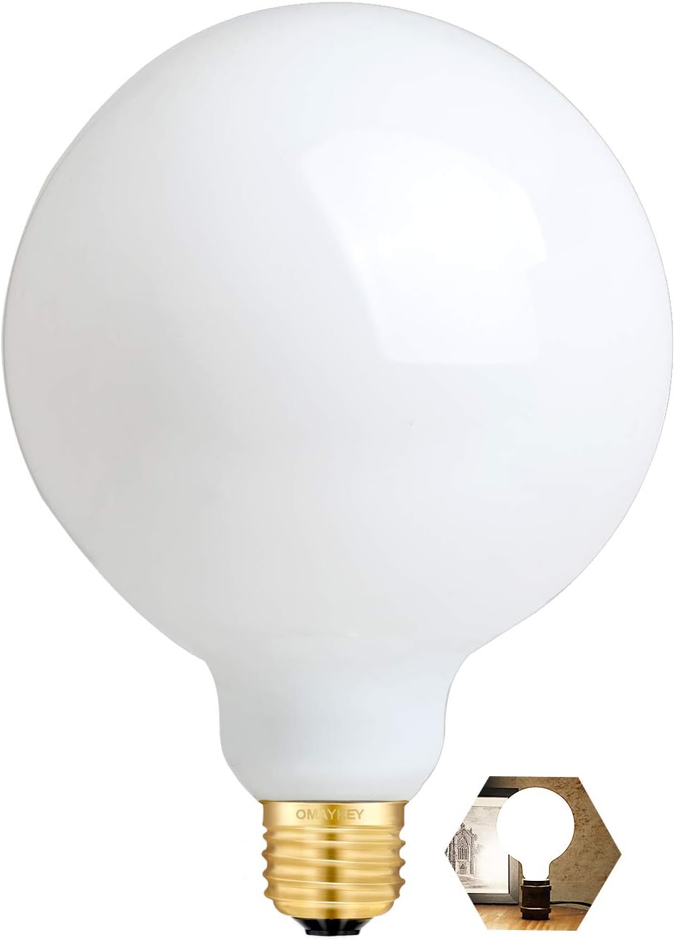 OMAYKEY 15W Dimmable Large LED Globe Bulb 100W Equivalent 1000 Lumens ...