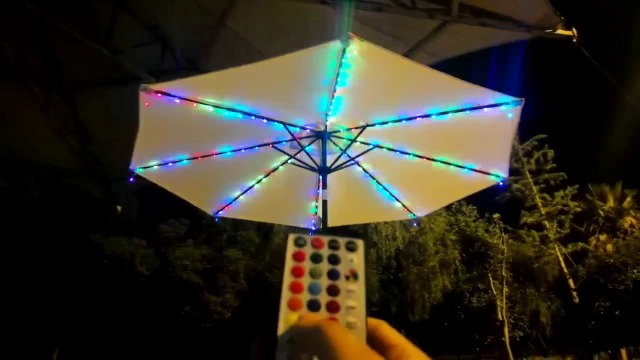 Watch 16 color rgb patio umbrella lights on Amazon Live