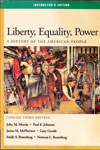 Liberty, Equality, Power: Concise Edition: Murrin: 9780534612269 ...