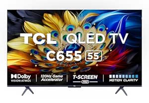 TCL 139 cm (55 inches) 4K Ultra HD Smart QLED Google TV 55C655 (Black) : Amazon.in: Electronics