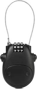 NBYT Luggage Locks Wire Combination Lock Cable Retractable for Multiple ...