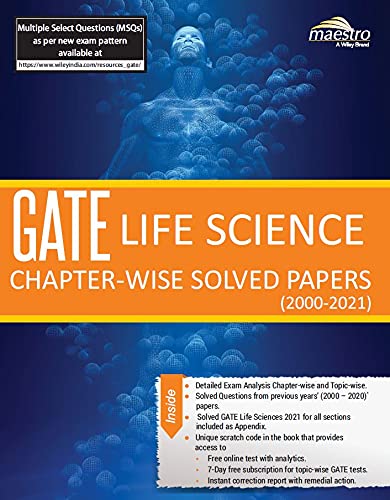 Buy Wiley's GATE Life Science Chapter-Wise Solved Papers (2000-2021 ...