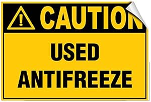 Amazon.com: WenNuNa Wall Sticker Caution Used Antifreeze Style 1 Hazard ...