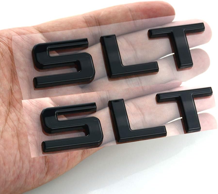 Amazon.com: Pair SLT Emblem 3D Badge Adhesive Back Letter Nameplate ...