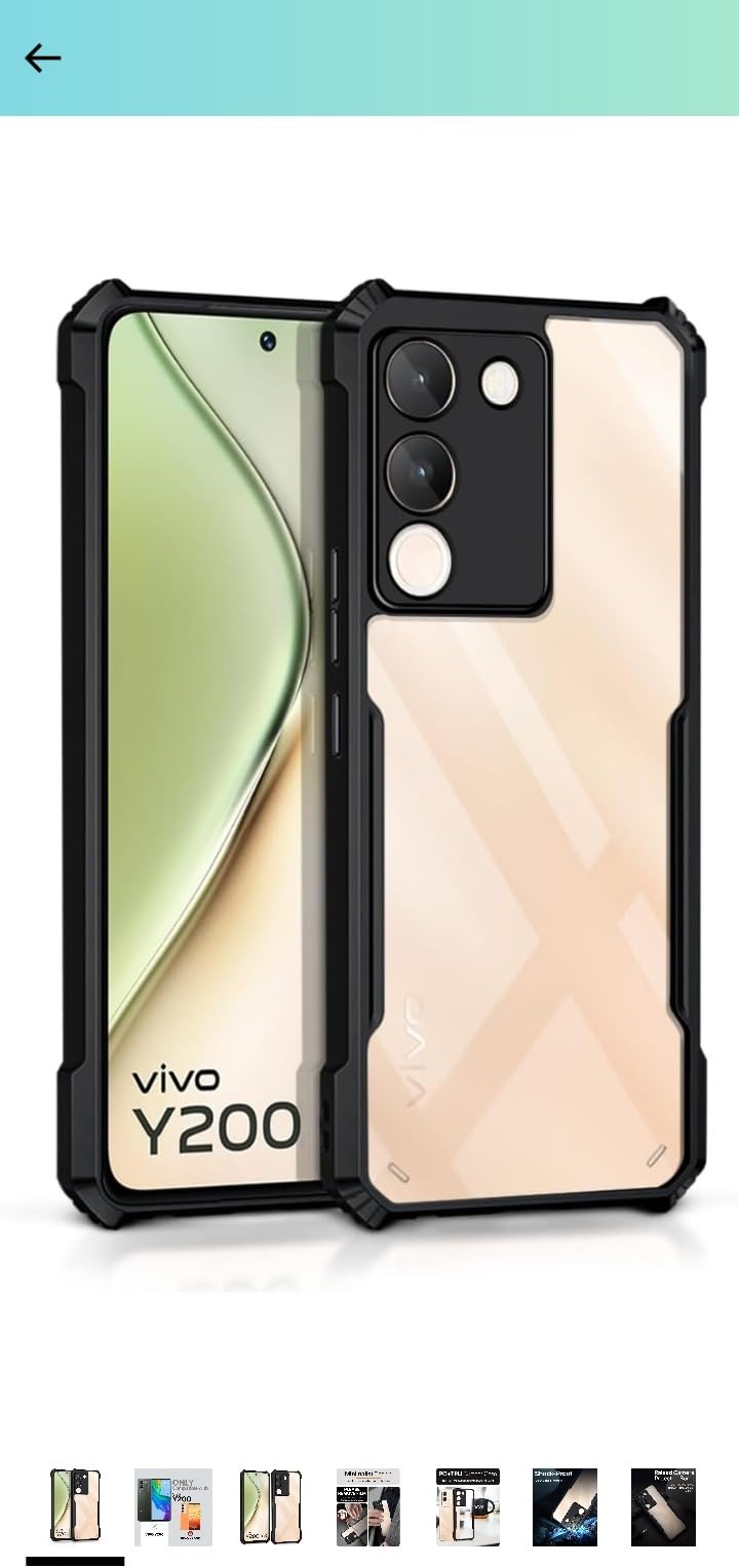 WOW IMAGINE Shock Proof Clear Back Case Mobile Cover for Vivo Y200 5G ...