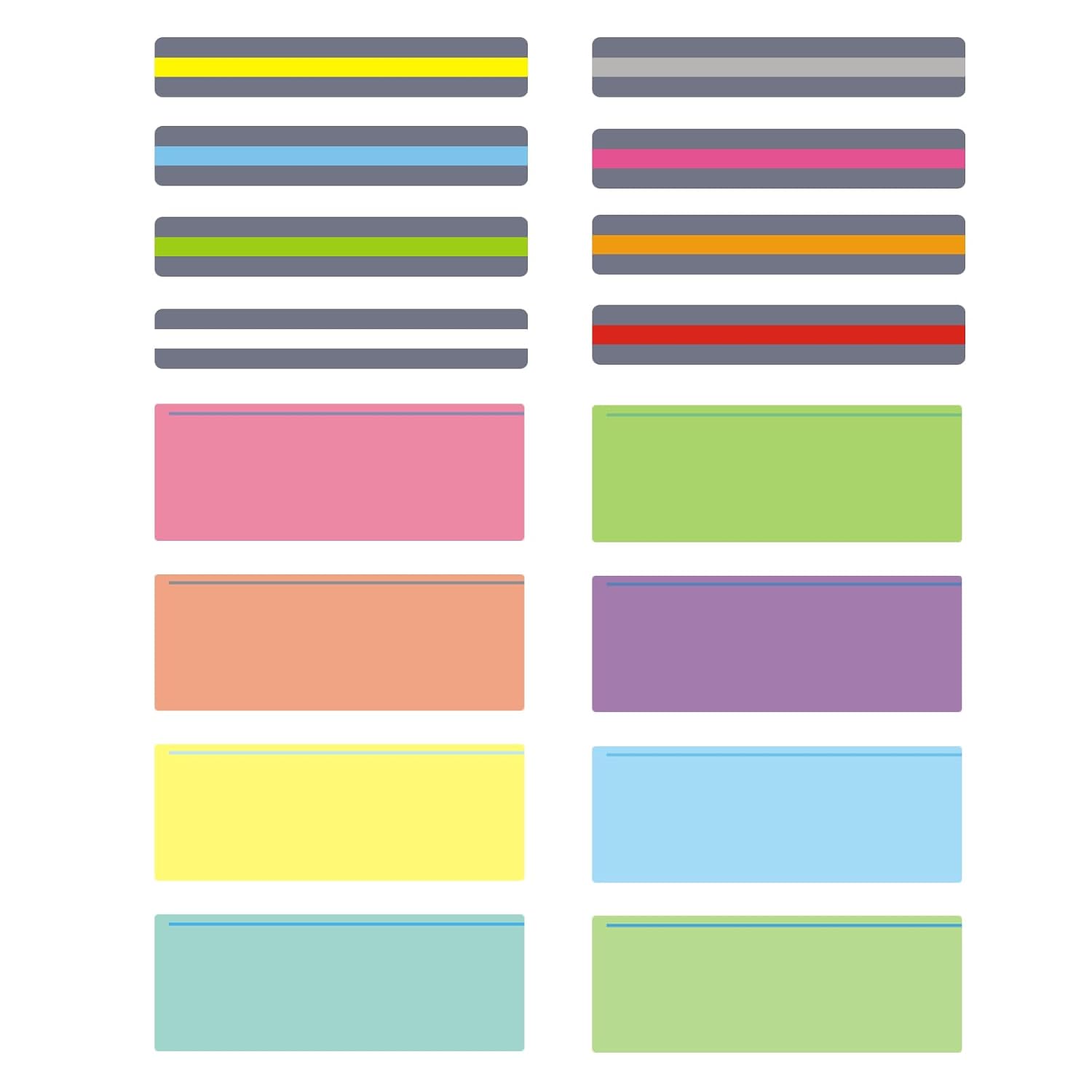 16Pcs Coloured Dyslexia Overlays Plain Window Reading Ruler Kit, Guided ...