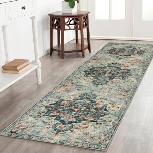 Amazon.com: Zealude Washable Hallyway Runner Rug Non Slip,Green 2x8 ...