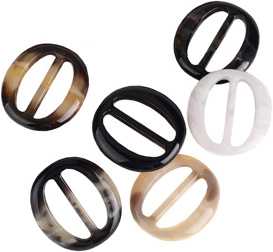 Amazon.com: UUYYEO 6 Pcs 2 Inch Plastic Round T Shirt Clip Ring Scarf ...