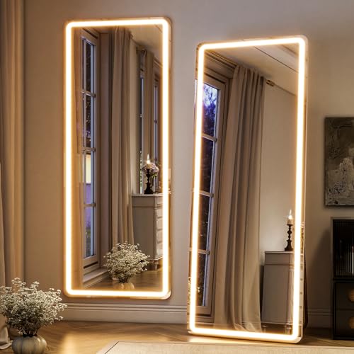 Snapklik.com : GLSLAND LED Full Length Mirror 64 X 21 Full Body Mirror
