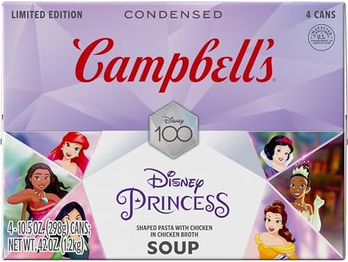 Amazon.com : Campbell's Condensed Chicken Soup, Disney Princess Shaped ...