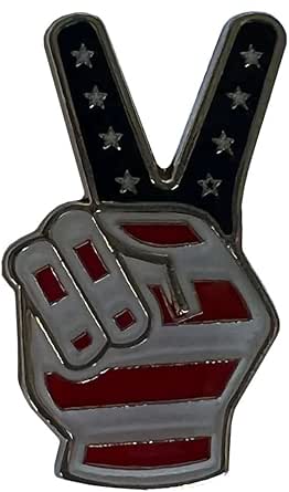 Amazon.com: USA Flag Victory Peace Hand Sign Motorcycle Hat Cap lapel ...