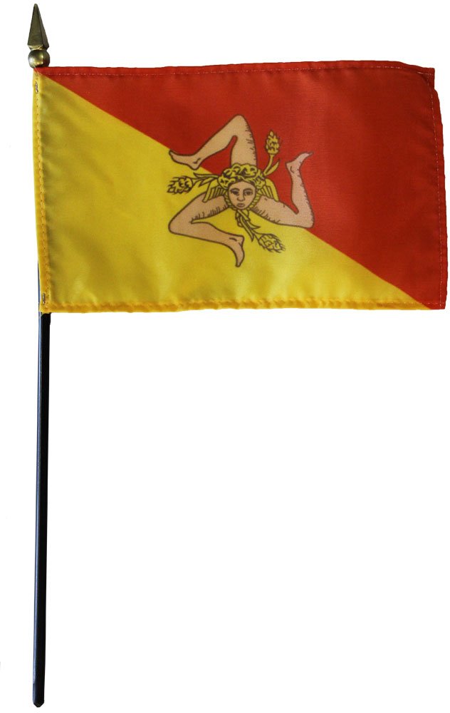 Amazon.com : Sicily - 4 in x 6 in World Stick Flag : Patio, Lawn & Garden