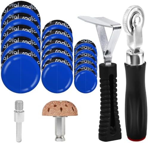 Amazon.com: Wayona 35Pcs Tire Repair Patch Kit Heavy Duty, Tire Patches 32/45/58mm Tire Repair ...