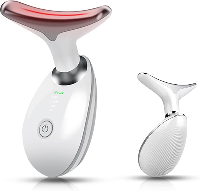 Amazon.com: Face and Neck Massager Light Therapy, Face Massager Tool ...