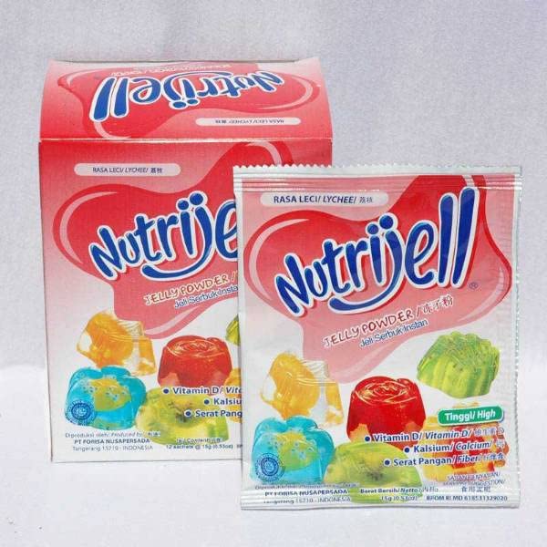 Amazon.com : Nutrijell Lychee (15gr/sachets) - Pack of 12 : Grocery ...