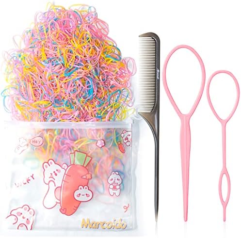 Amazon.com: Marcoido Color Hair Rubber Bands, 1000pcs Mixed Hair ...
