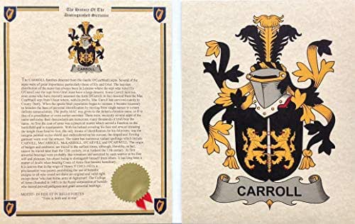 Amazon.com: Carroll - Coat of Arms and Last Name History - 8.5x11 Print ...