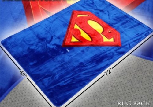 Superman Emblem Area Rug with Fiber Reactive Beach Towel : Amazon.in