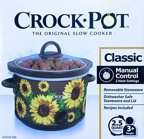 Amazon.com: Sunflower Classic Crock Pot Slow Cooker 2.5 Quart: Home ...