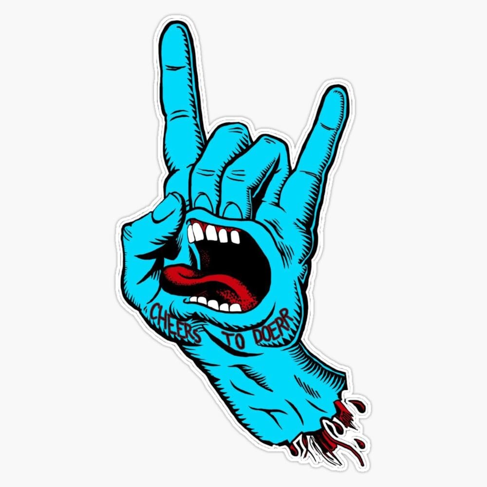 Amazon.com - Santa Cruz Hand Logo Vinyl Sticker Waterproof Decal Laptop ...