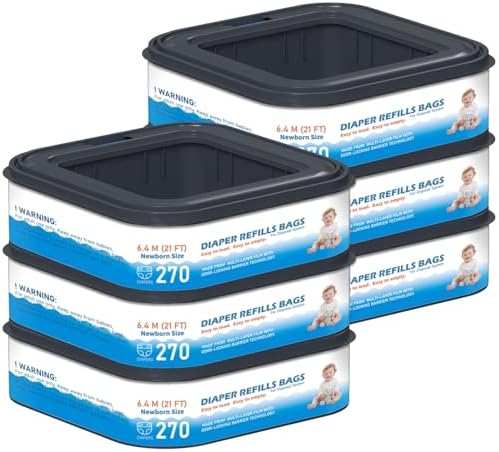 Amazon.com: 6 Packs Standard Square Refills Disposal Bags Refill ...