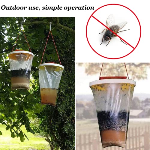 6 Pieces Fly Trap Bags, Fly Catcher Outdoor, Hanging Fly Killer Bag ...