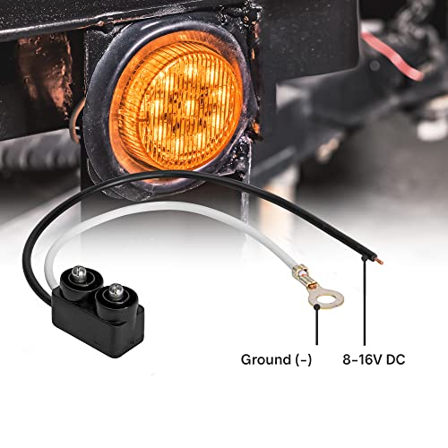 Snapklik.com : TRUE MODS 4pc 2 Amber Round Trailer LED Clearance Marker ...