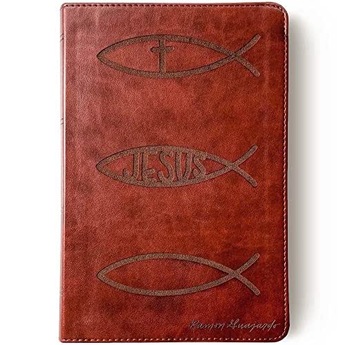 Amazon.com: Hand Lettered and Laser Engraved ESV Large Print Bible, Red ...