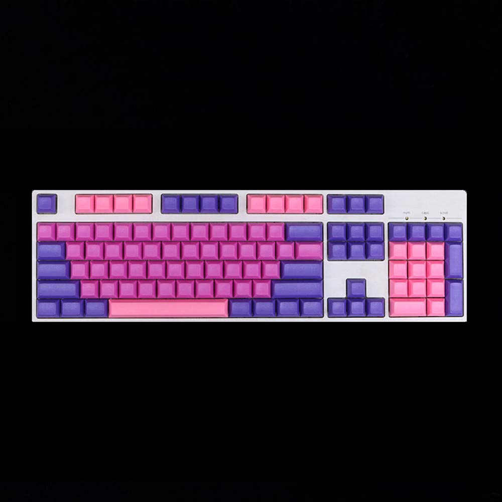 Purple Pink PBT Keycaps SENREAL 104 Thick Keycaps Cherry MX Key Caps ...