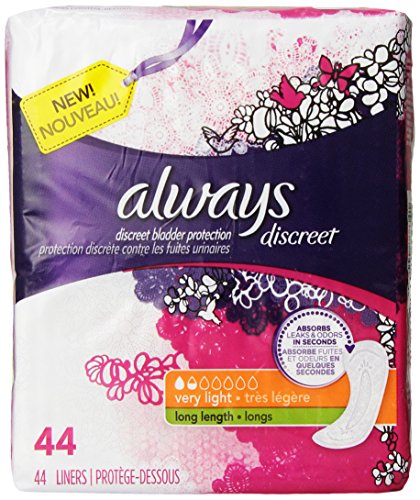 Always Discreet Adult Incontinence & Postpartum Liners For Women, Size ...