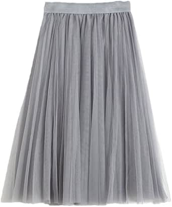 Lente Zomer Knielengte Tule Rokken Vrouwen Elastische Hoge Taille Party ...