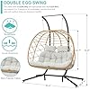 Amazon.com: SWITTE Double Egg Swing Chair with Stand, 2 Person Outdoor ...