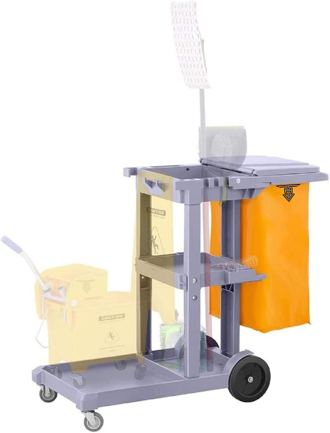 Buy TARGET HYGIENE Janitor Cart Trolley with Free 1 Pc Caution Wet ...