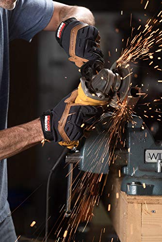 Snapklik.com : Grease Monkey Gel-PRO Leather Hybrid Mechanic Gloves ...