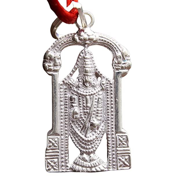 Buy VEDIC VAANI Pure Silver Tirupati Balaji Swami Pendant Locket at ...