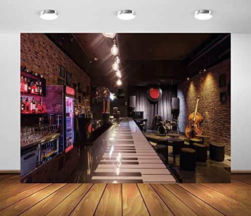 Amazon.com: BELECO 7x5ft Music Club Backdrop Fabric Modern Jazz Bar ...