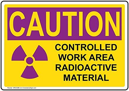 Voicpobo Radiation Caution Controlled Work Area Radioactive Material ...