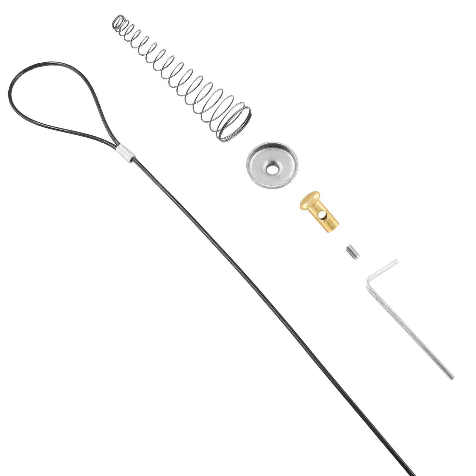 Amazon.com: Biaungdo Gate Latch Cable Pull, Black Spring with ...