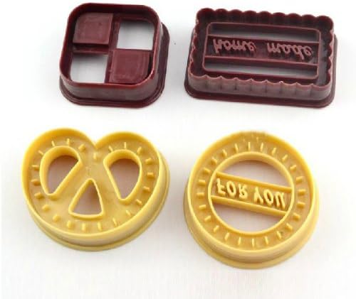 Amazon.com: 4pcs Geometry Design Cutter Fondant Cake Cookies Sugarcraft ...