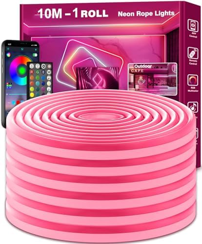 AILBTON Led Neon Rope Lights 32.8Ft,Control with App/Remote,Flexible ...