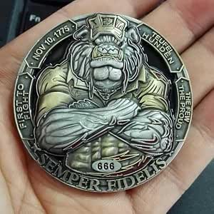 Amazon.com: USMC Bulldog 666" Devil Dog Limited Edition Challenge Coin ...