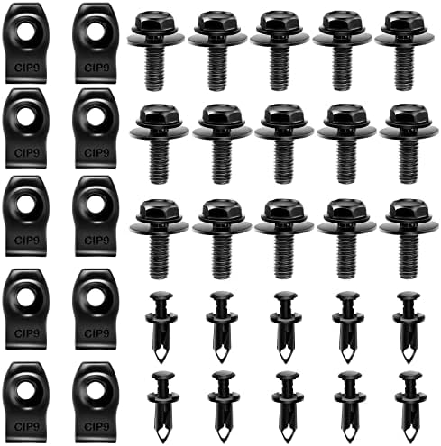 Amazon.com: 35 PCS Engine Under Cover Splash Shield Guard Body Bolts ...
