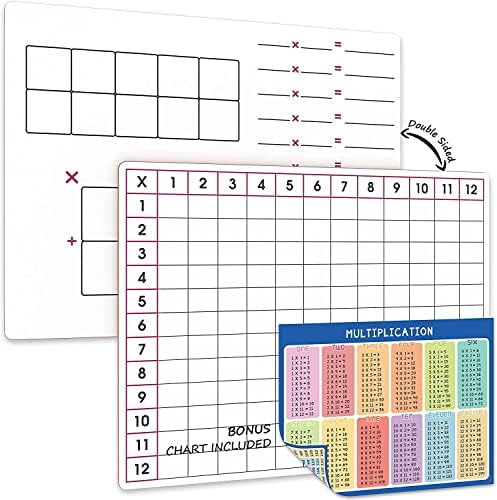 Amazon.com : SCRIBBLEDO Multiplication Math 9”x12” Small White Board ...